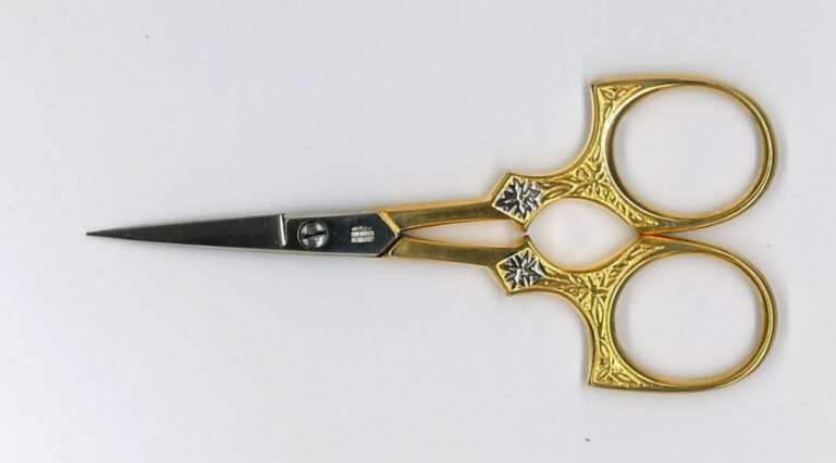 Solingen 3.5" Gold Plated Diamond Star Embroidery Scissor - Made in ...